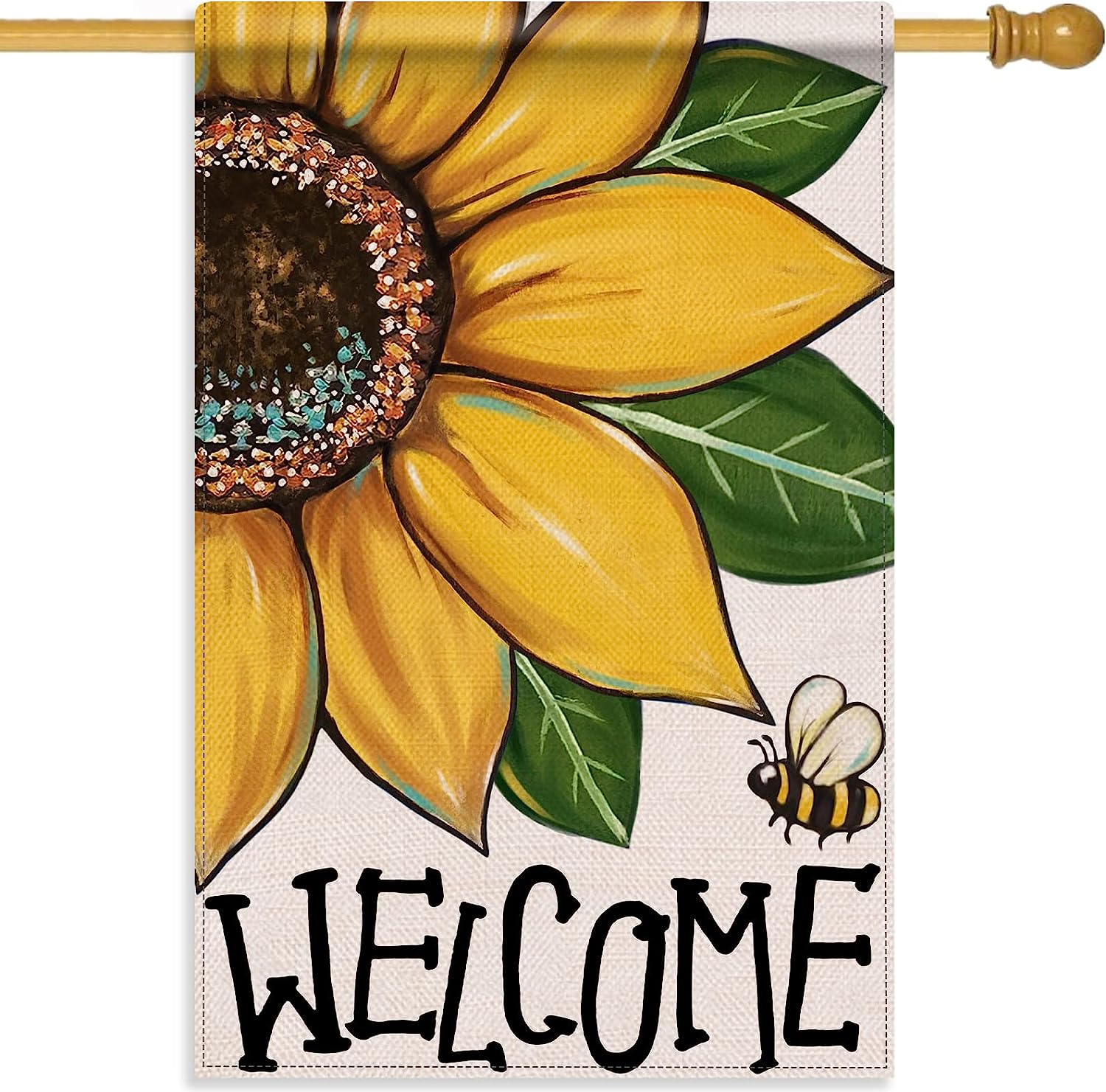 Toland Home Garden Sunflower Heart House Flag - Walmart.com