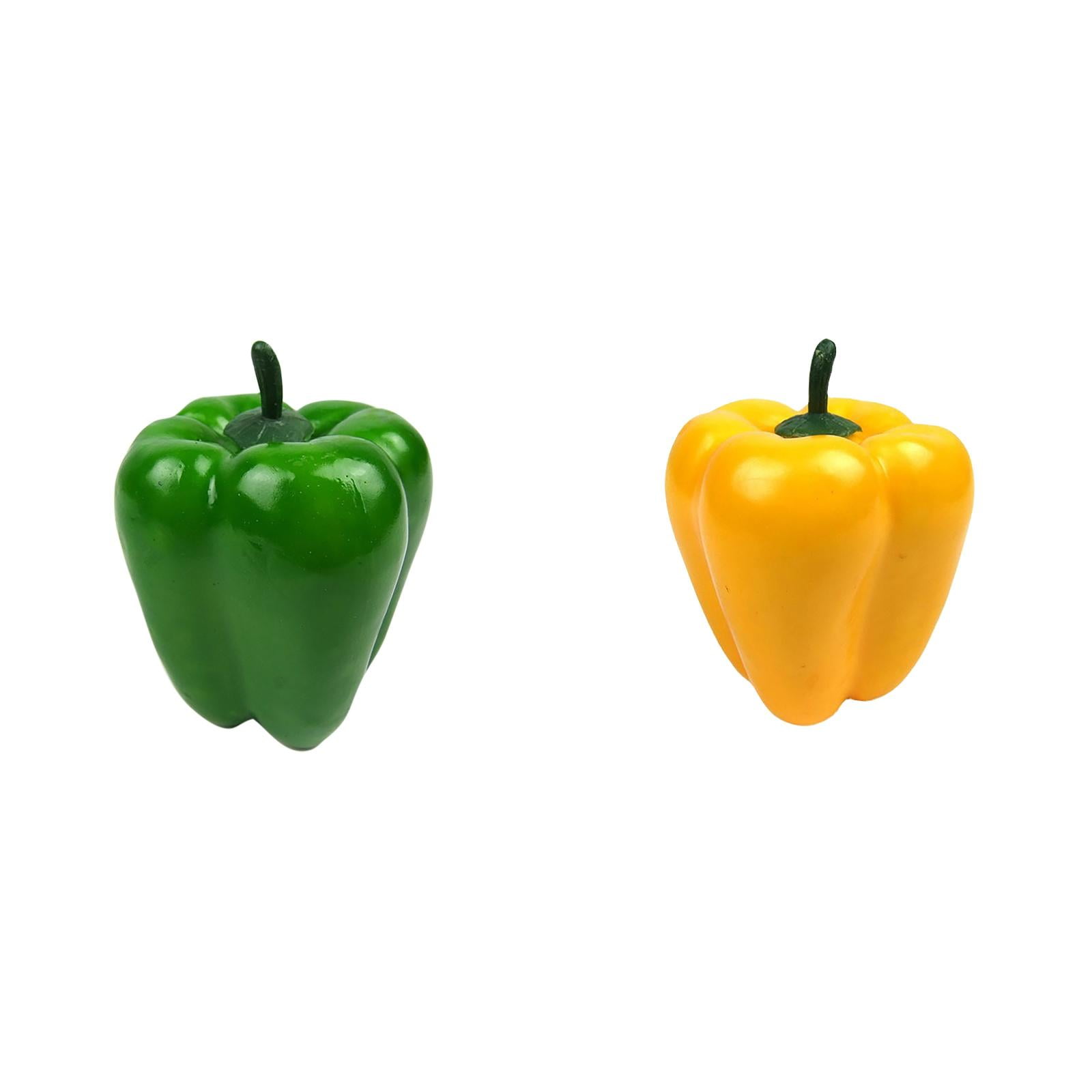 HGUYT 1/2/3PCS Factitious Mini Bell Peppers Veggie Colorful Bell ...
