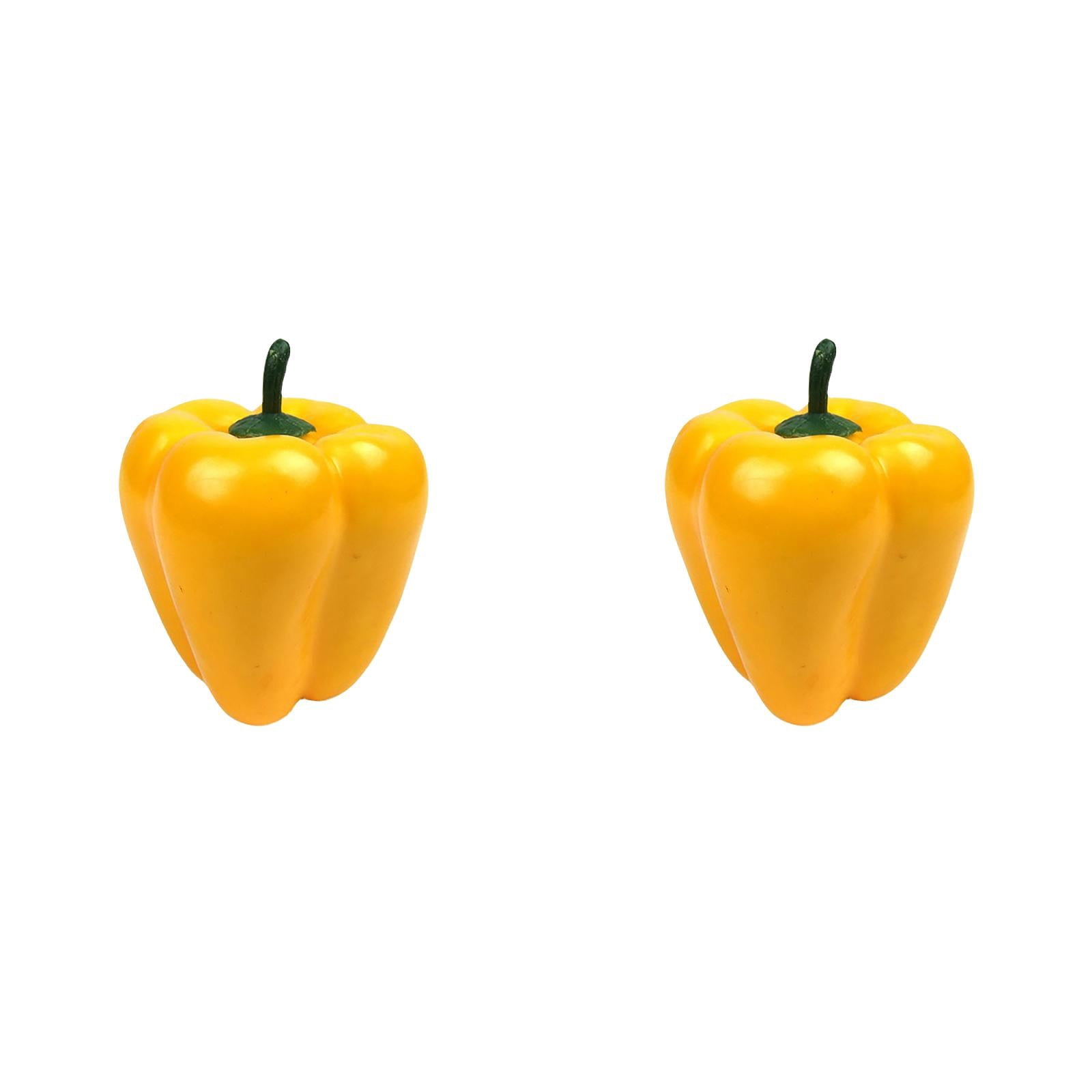 HGUYT 1/2/3PCS Factitious Mini Bell Peppers Veggie Colorful Bell ...