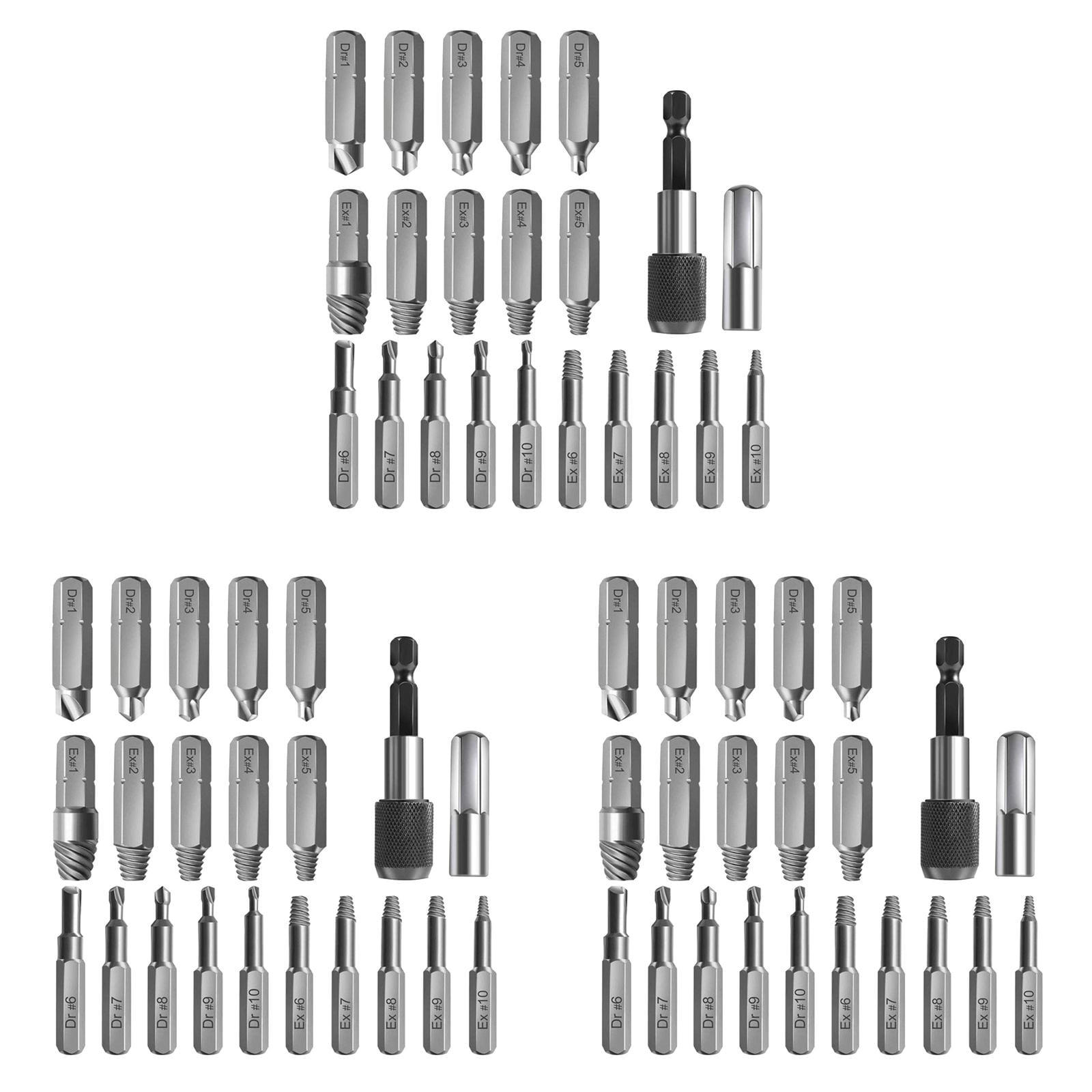 HGUYT 1/2/3Set Screw Extractor Set, 22 PCS Easy Out Stripped Screw ...