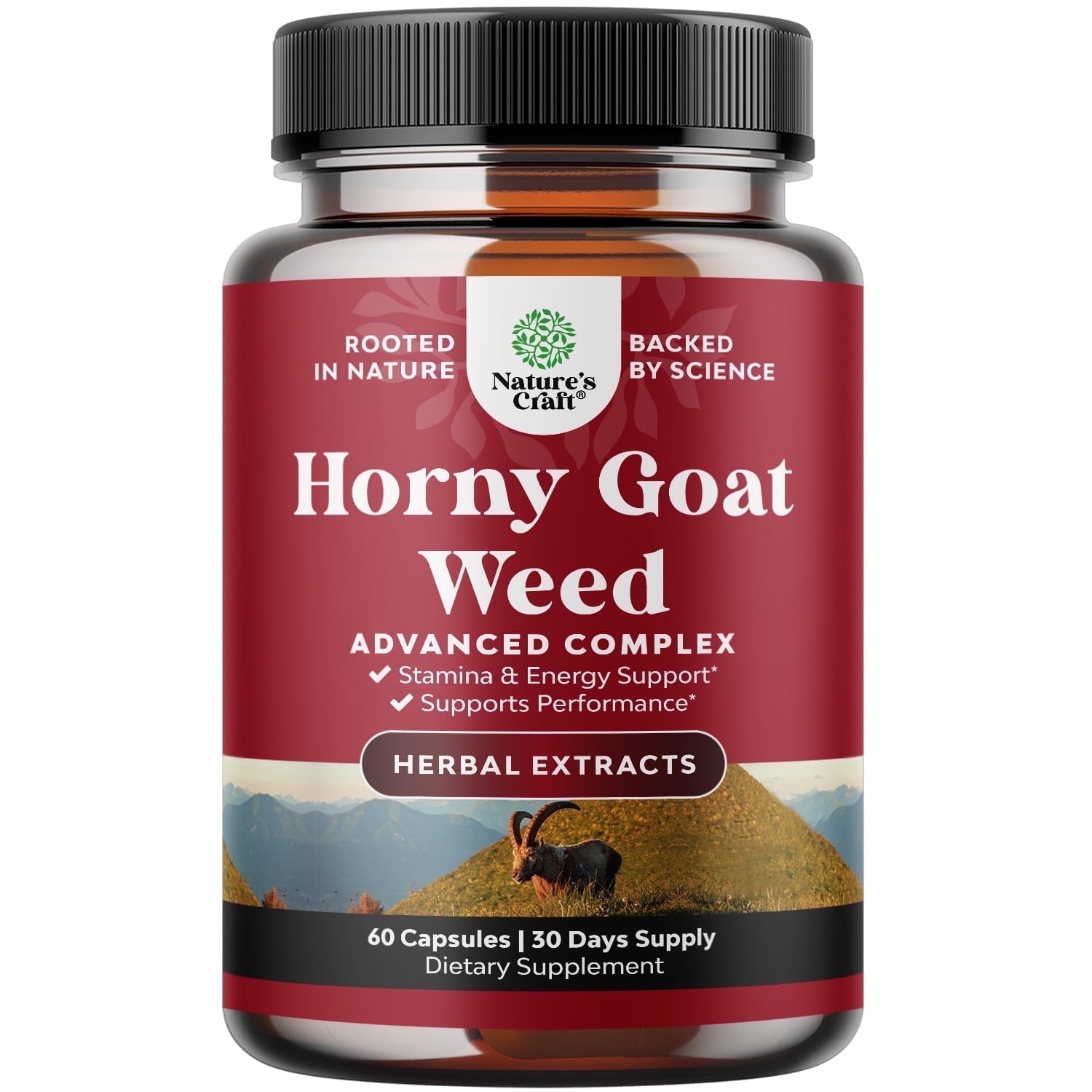 Nature's Craft Horny Goat Weed Extract - Libido Supplement with Maca ...