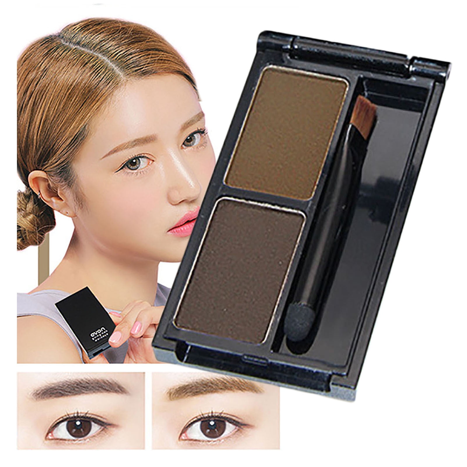 HGWXX7 Eye makeup Two-color Eyebrow Powder,waterproof, Sweat-proof,Easy ...