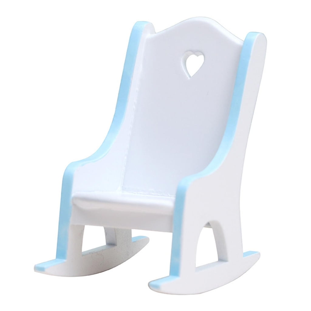 HGYCPP 1/12 Scale Miniature Chair Dollhouse Rocking Chair Doll House ...