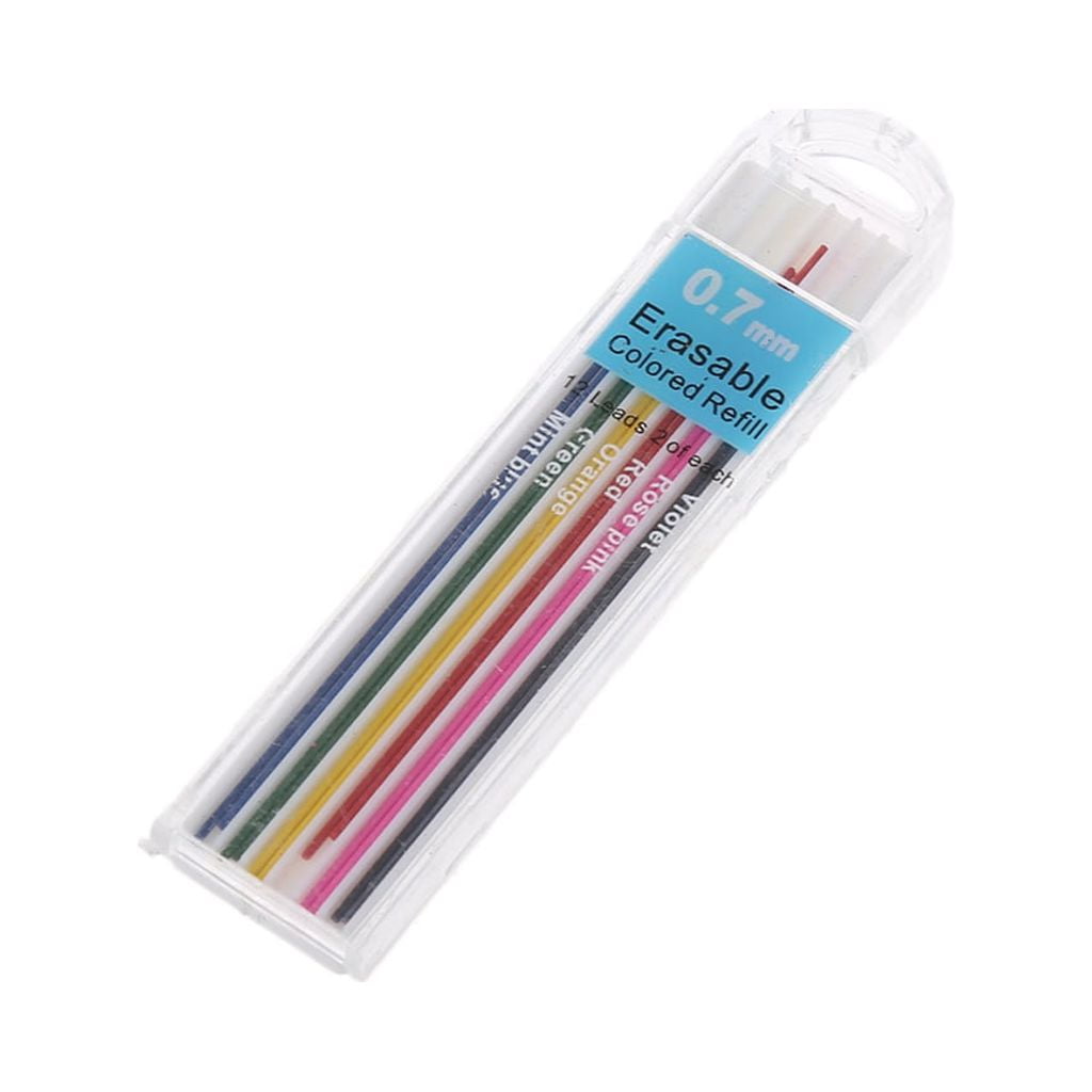 HGYCPP 1 Box 0.7mm Colored Mechanical Pencil Refill Lead Erasable ...