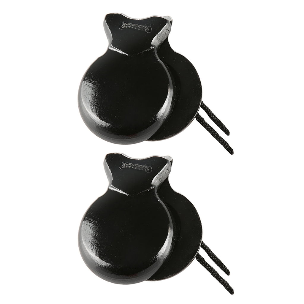 HGYCPP 2 Pcs Wood Spanish Castanets Flamenco Dance Castanets with ...