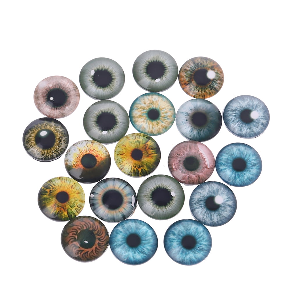 HGYCPP 20Pcs Durable Glass Doll Eyes, 8mm/12mm/18mm, for DIY Crafts ...