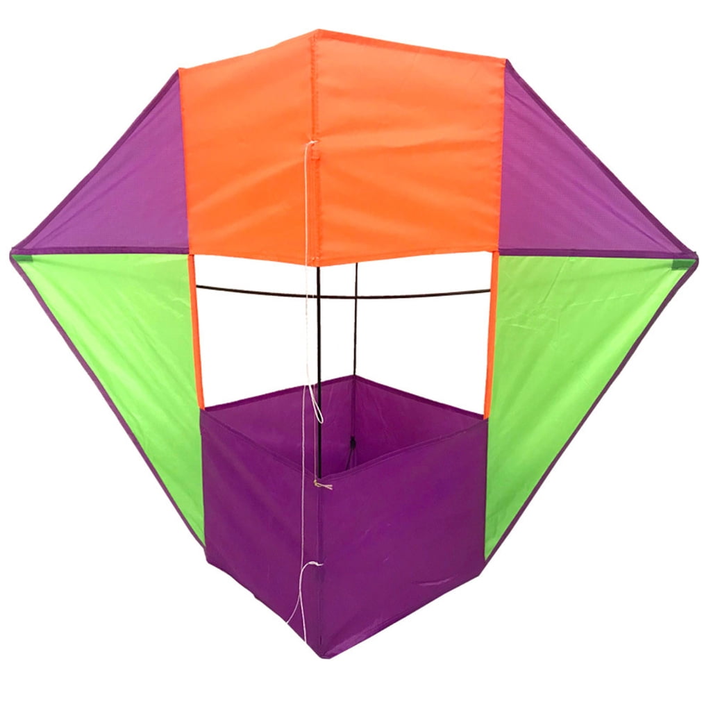 HGYCPP 3D Cube Box Shape Kite Soft Kite Tear-resistant Kite Outdoor ...