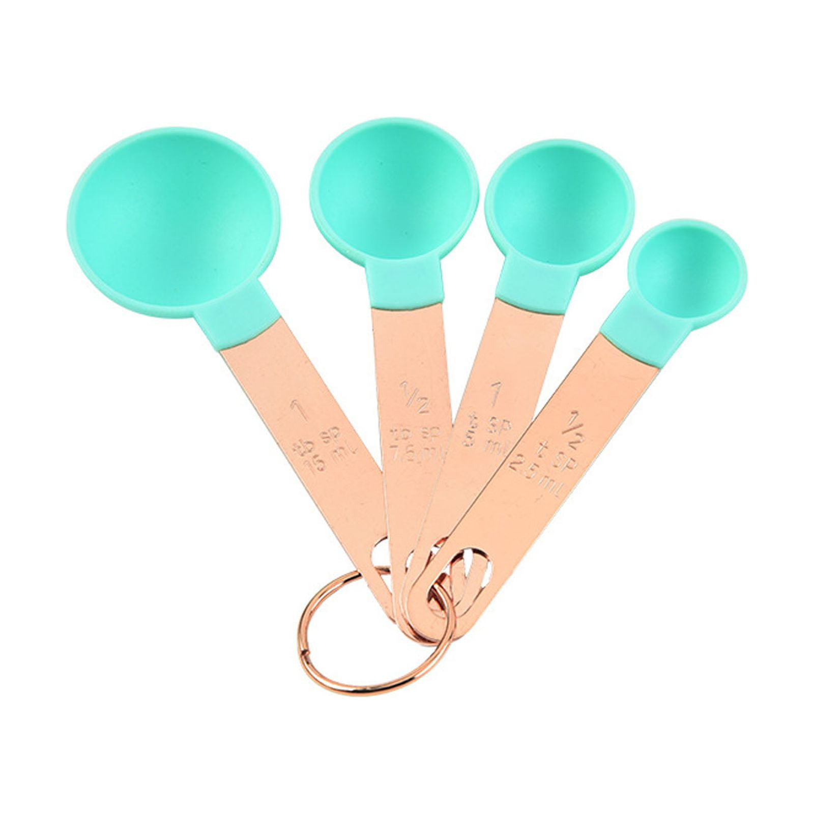 HGYCPP 4x Stainless Steel Measuring Teaspoon Utensil Perfect for Liquid ...