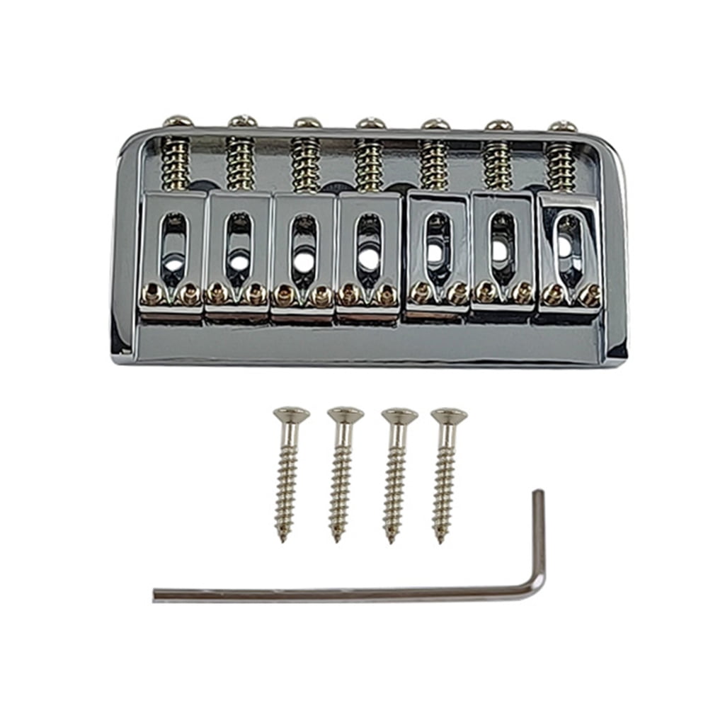 HGYCPP 7 String Hard Tail Fixed Guitar Bridge with Screws & Wrench Top ...