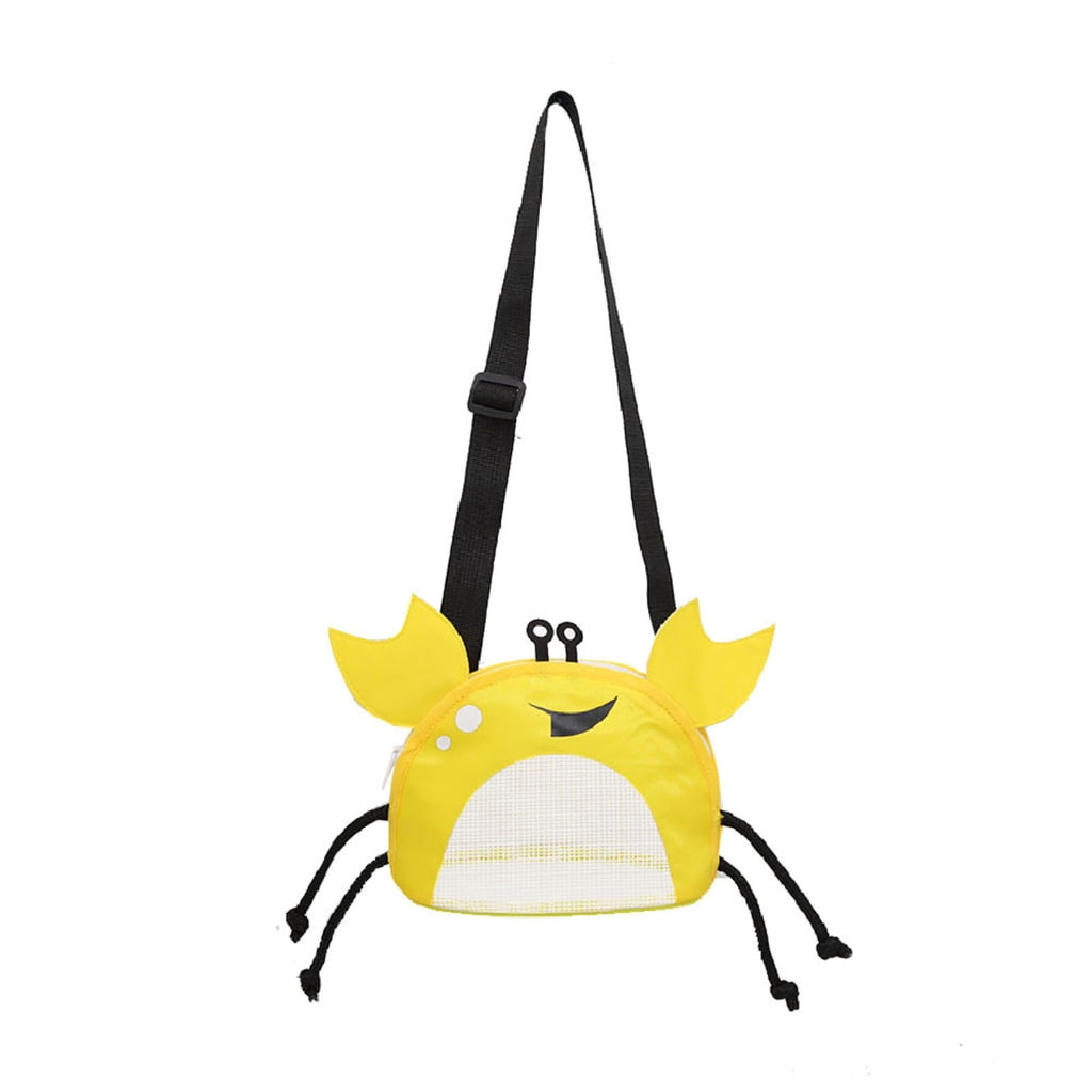 HGYCPP Beach Mesh Bag Cute Crab Shaped Shell Bags for Holding Beach ...