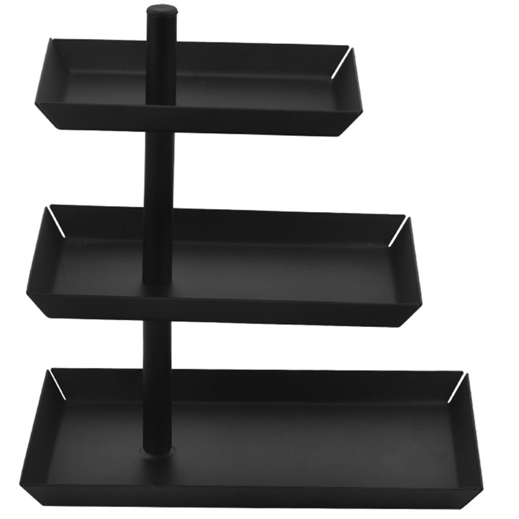 HGYCPP Convenient 3 Layer Serving Stand and Platters Set Sturdy Metal ...