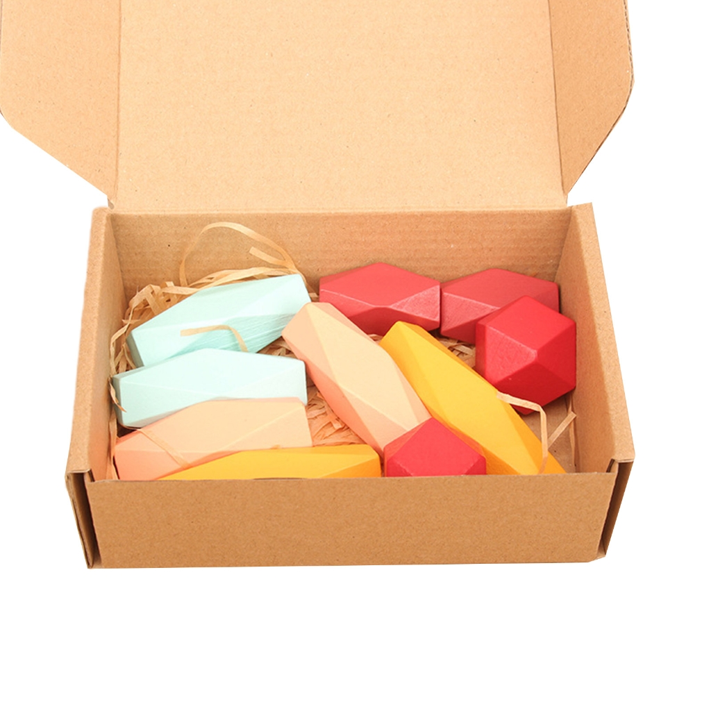 HGYCPP Cute Wooden Stacker Puzzle Educational Balancing Activities Toy ...