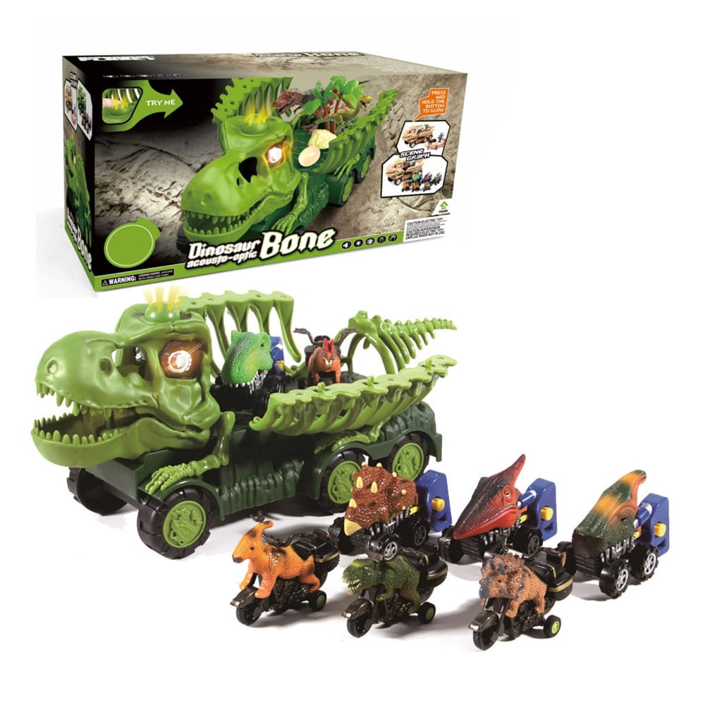 HGYCPP Dinosaur Transport Toy Truck Pull Back Vehicles Toy Children ...