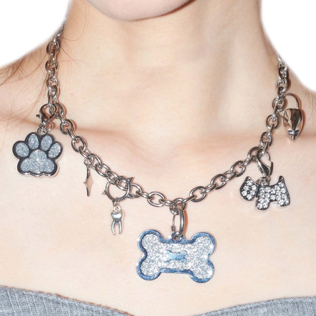 HGYCPP Fashion Collar Necklace Y2K Dog Bone Tassels Pendant Necklace ...
