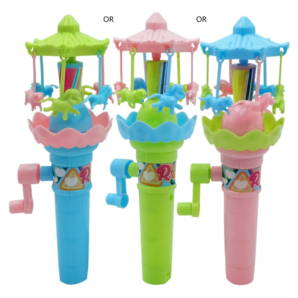 HGYCPP Hand Cranked Rotating Carousel Toy with LED Lights Glowing Toy ...