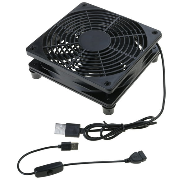Qisuw High Airflow Cooling Fan for Router Modem Receiver TV Box 5V USB ...