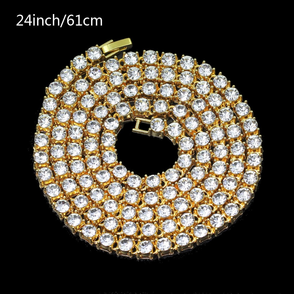 HGYCPP Hip Hop Crystal Jewelry Iced Tennis Chain Men Chunky Necklace ... HGYCPP Hip Hop Crystal Jewelry Iced Tennis Chain Men Chunky Necklace ...