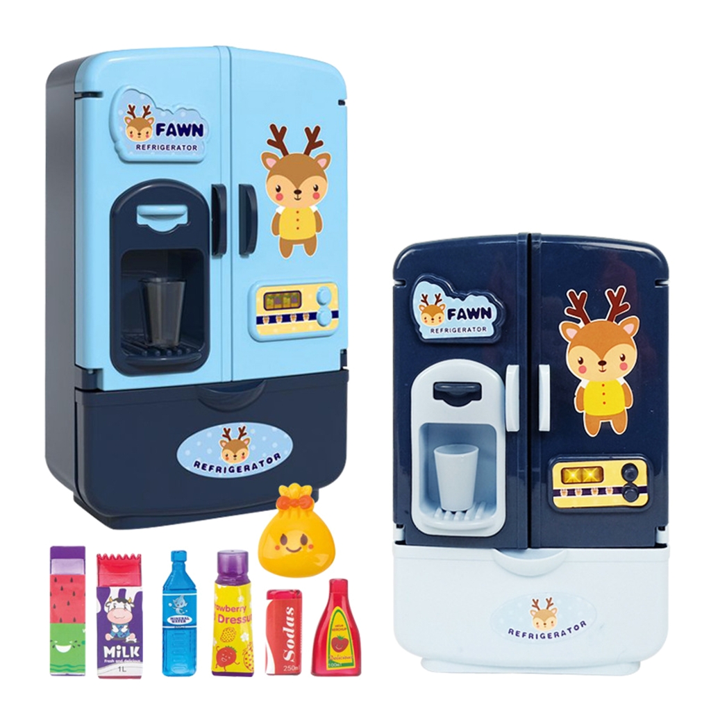 HGYCPP Mini Toy Figure Model Realistic Refrigerator Set Dollhouse ...