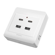 Leviton R02-T5632-0BW 15 Amp White USB & Receptacle Combination Outlet ...