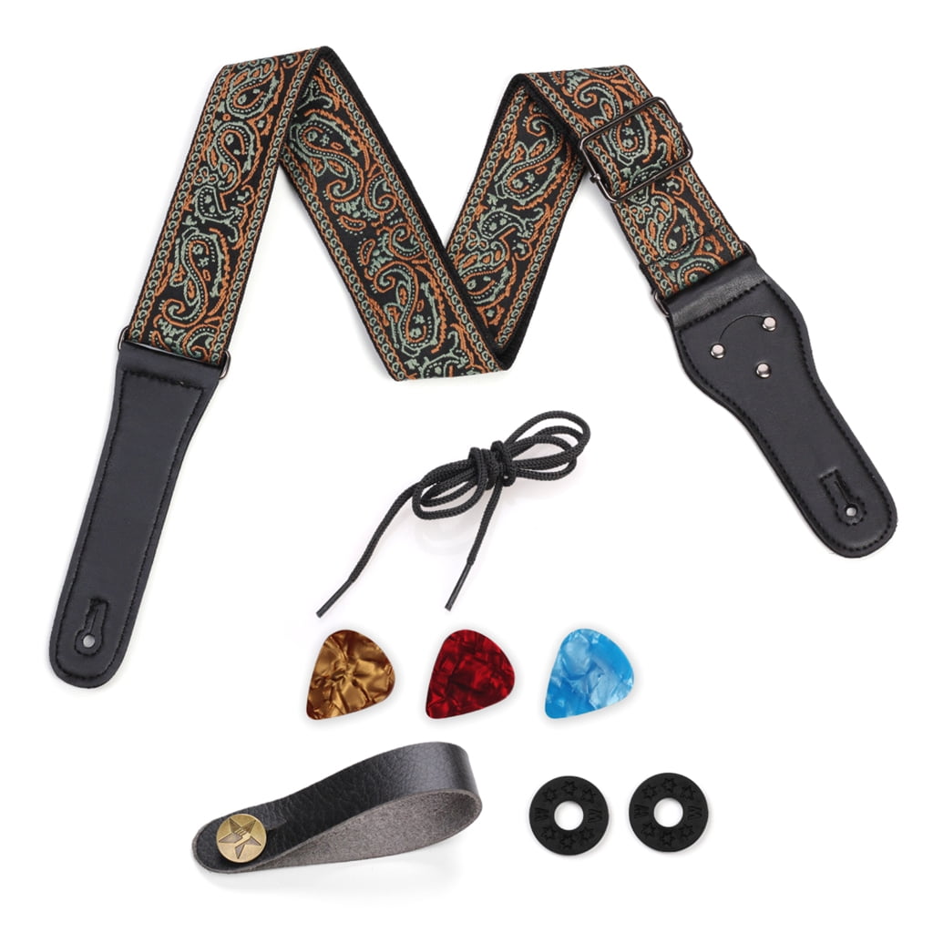 HGYCPP Vintage Embroidered Guitar Straps Universal Guitar Strap ...