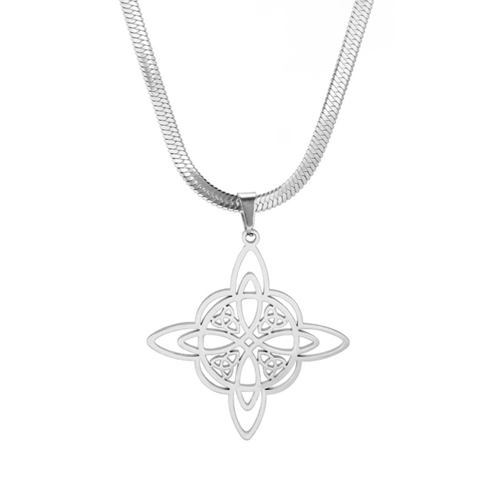 HGYCPP Witch Knot Pendant Necklace Celtics Irish Amulet Stainless Steel ...