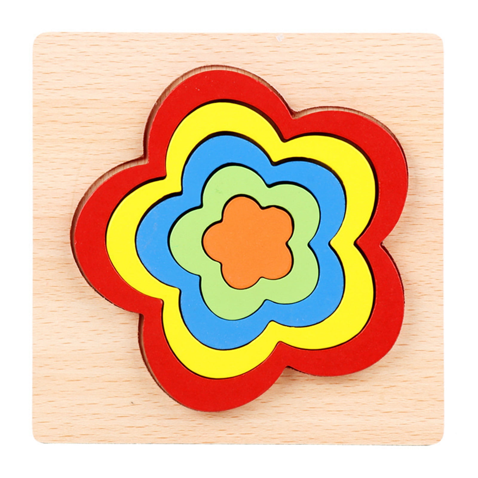 HGYCPP Wooden Puzzle 3-D Peg Board Shape Cognition Toy Boy Girl Early ...
