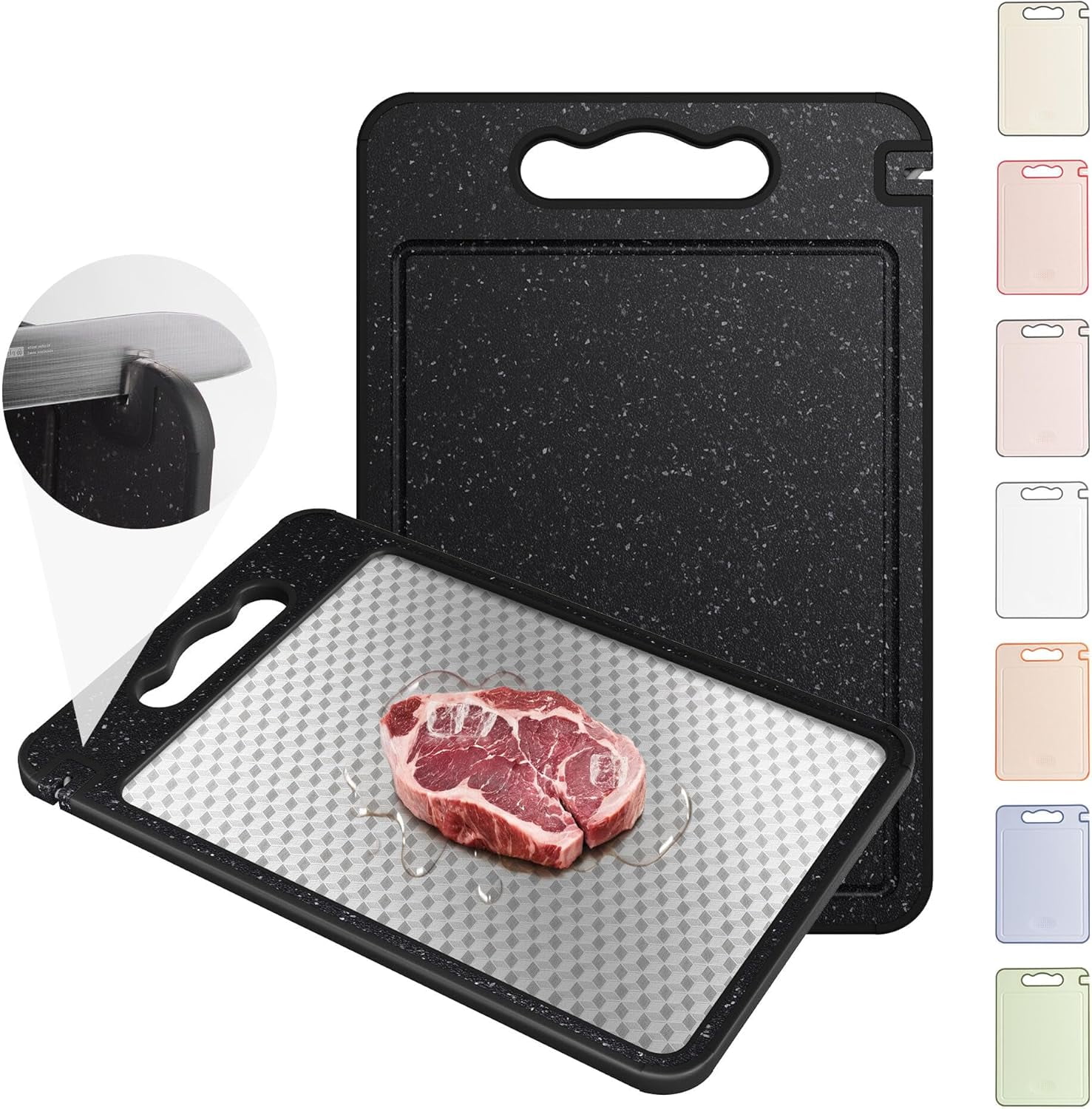 HH 2 in 1 Stainless Steel Cutting Board with Handle Best Non-toxic ...