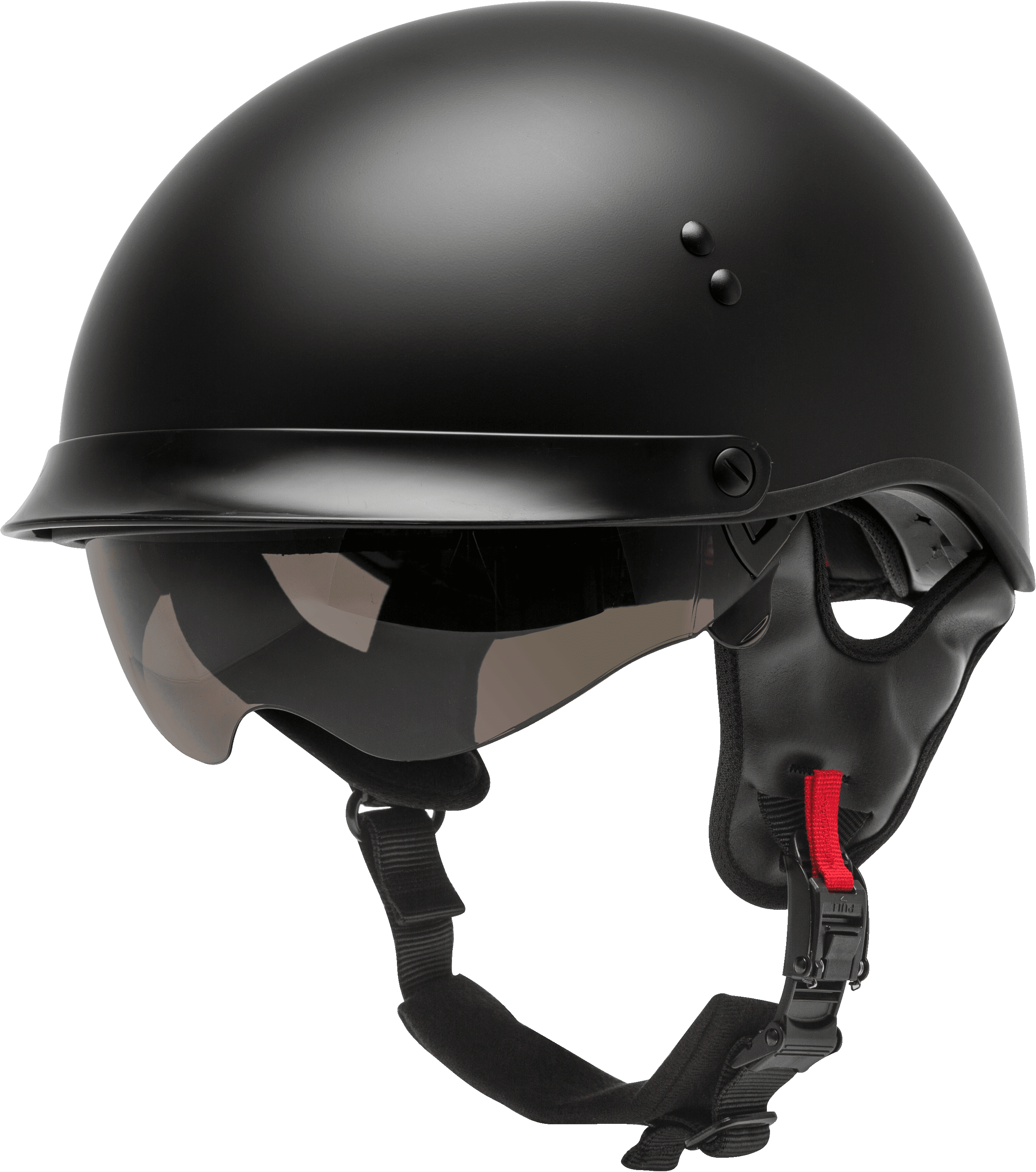 HH-65 HALF HELMET FULL DRESSED MATTE BLACK MD - Walmart.com