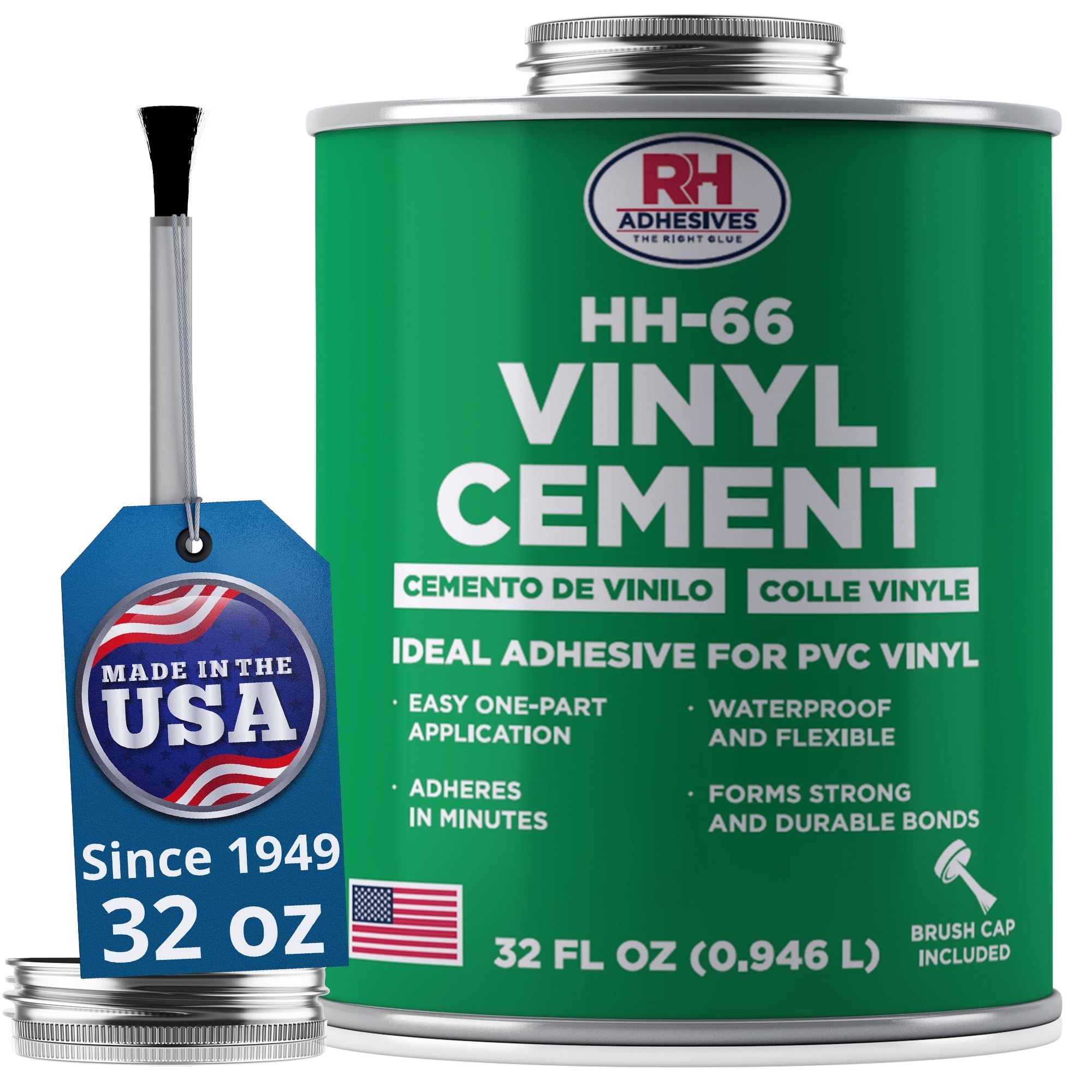 RH Adhesives, HH-66 Vinyl Cement, 32 oz Can, Trusted PVC Vinyl Adhesive ...