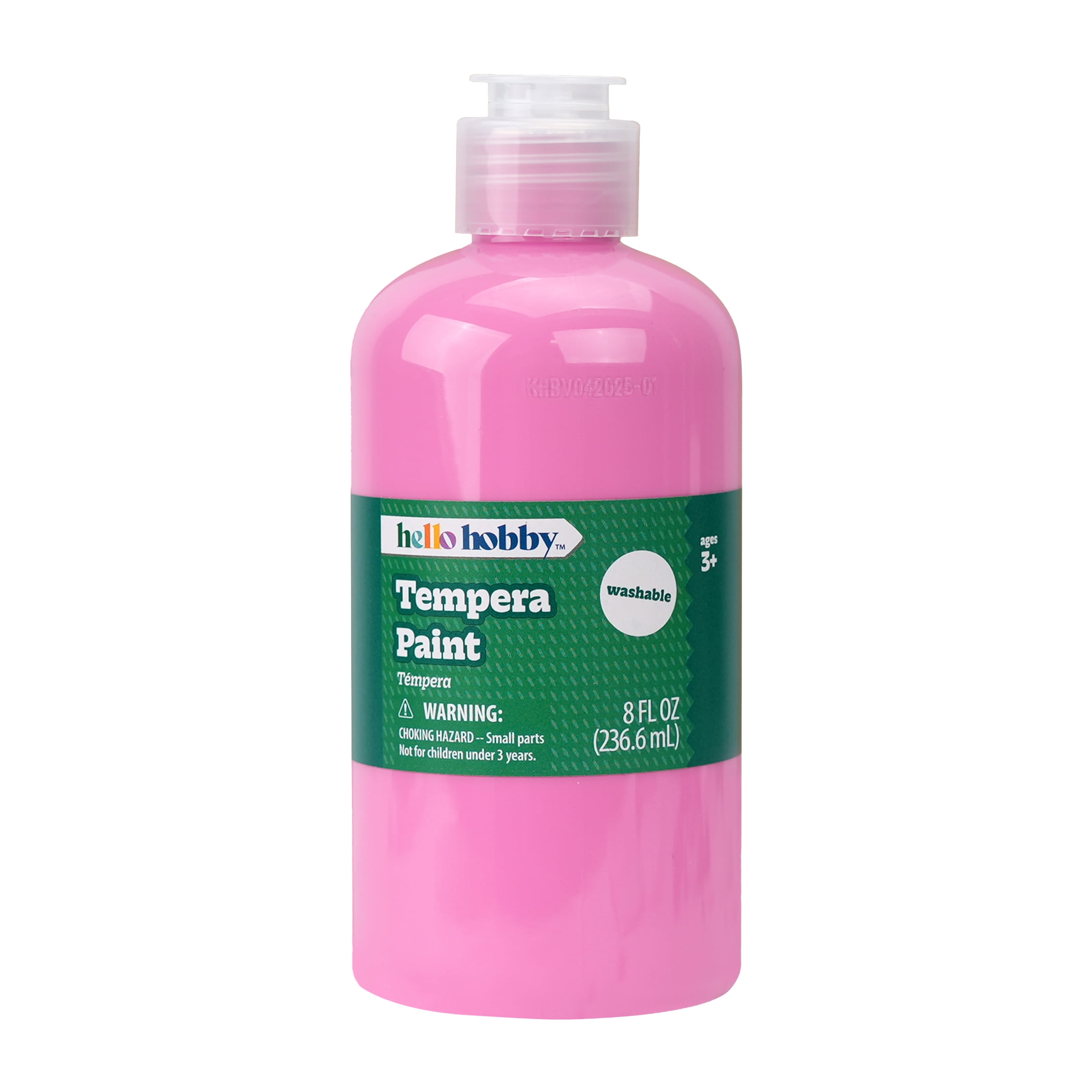Hello Hobby 8 fl oz Pink Tempera Paint, Washable Craft Paint for Kids ...