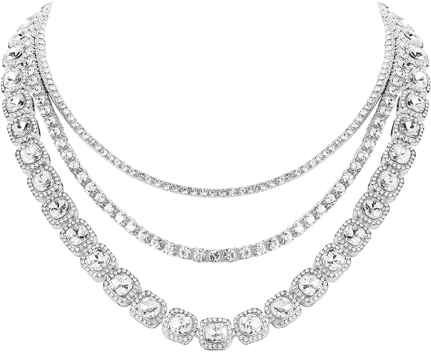 HH Bling Empire Gold Tennis and Cuban Link Chain for Men,Iced Out Mens ...