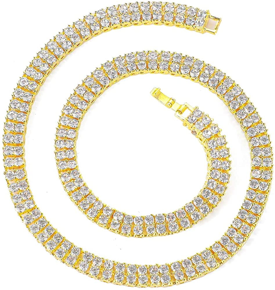HH Bling Empire Iced Out Chains for Men,Gold or Silver Diamond Tennis ...