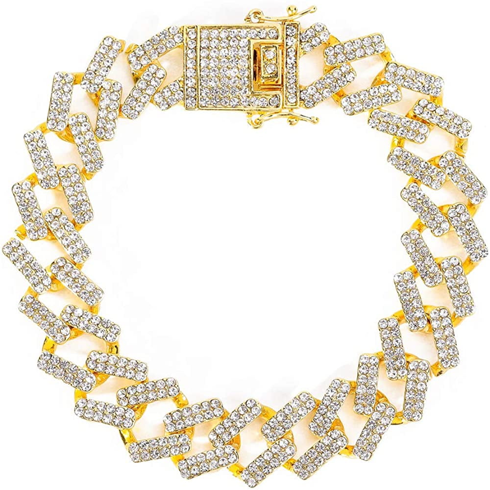 HH Bling Empire Iced Out Diamond Cuban Link Chain for Men and Women ...