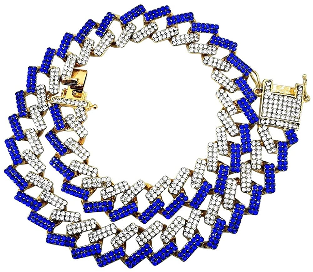 HH Bling Empire Iced Out Diamond Cuban Link Chain for Men Women Silver ...