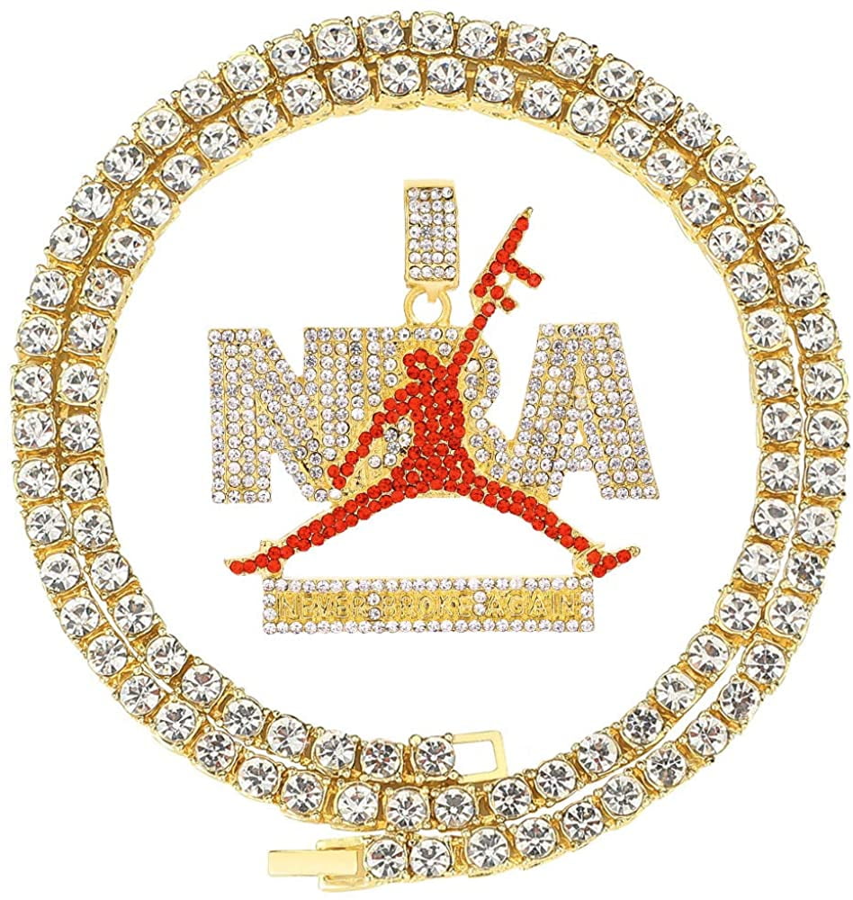 HH Bling Empire Iced Out Nba Silver Gold Young boy Chains for Men,Hip ...