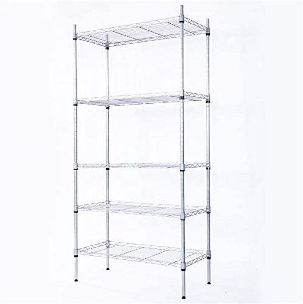 HH Building 5-Tier Wire Shelving Unit Adjustable Steel Wire Rack ...