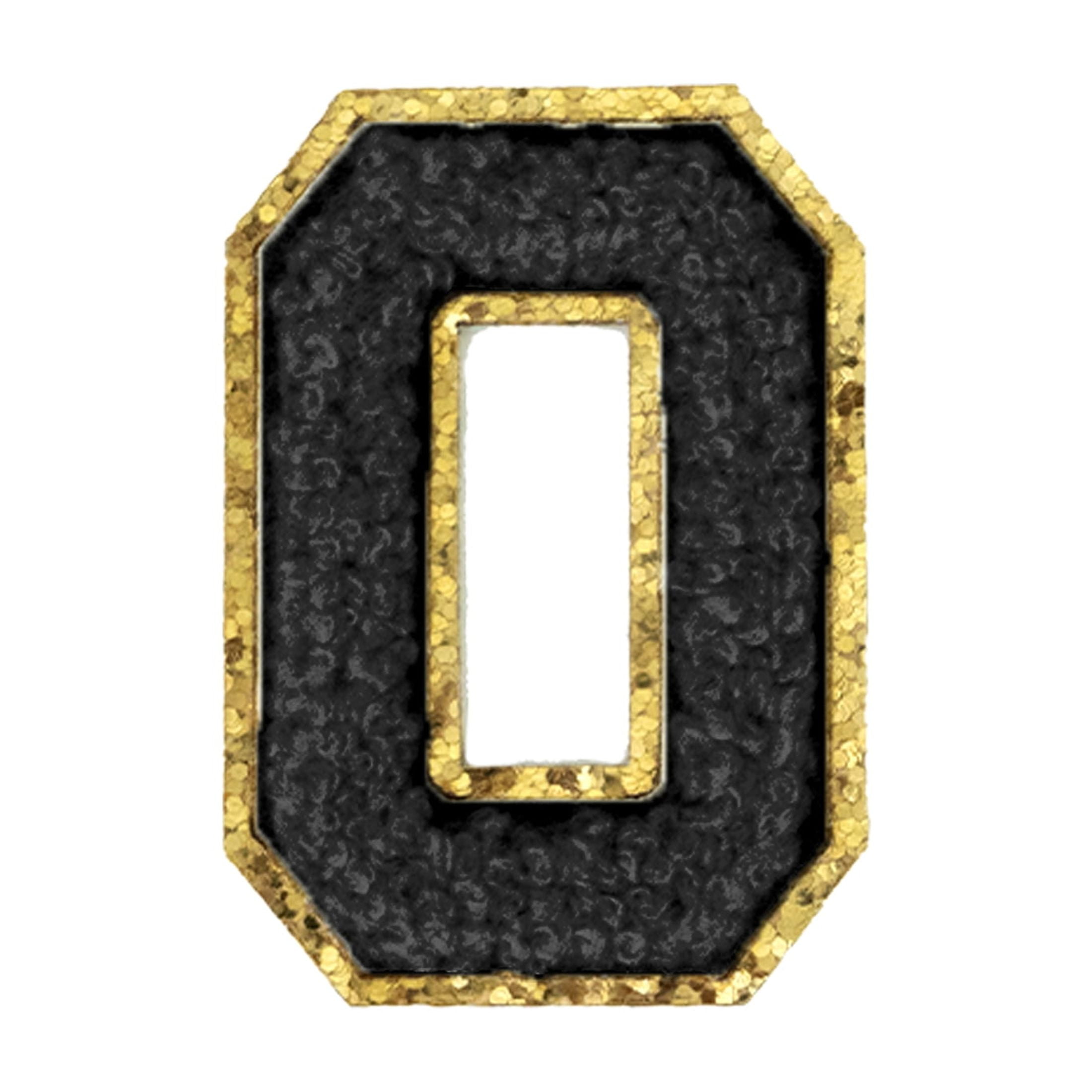 Hello Hobby Chenille Embroidered Patch with Gold Glitter Trim and ...