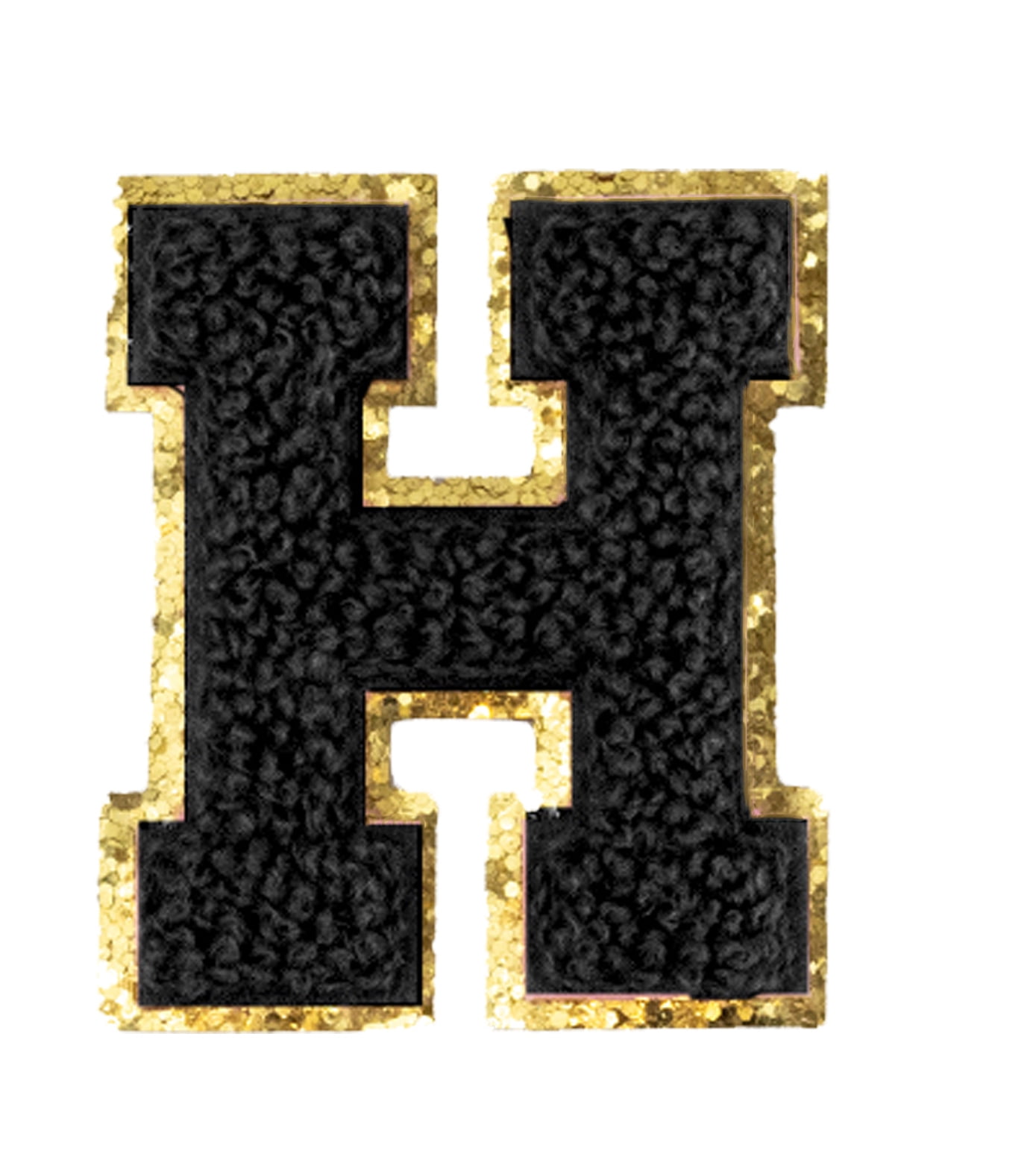 Hello Hobby Chenille H-Black Letter Patch - Walmart Business Supplies
