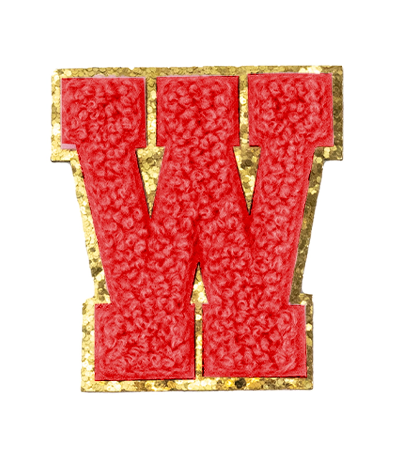 Hello Hobby Chenille Red Letter Patch with Glitter Trim - Walmart.com