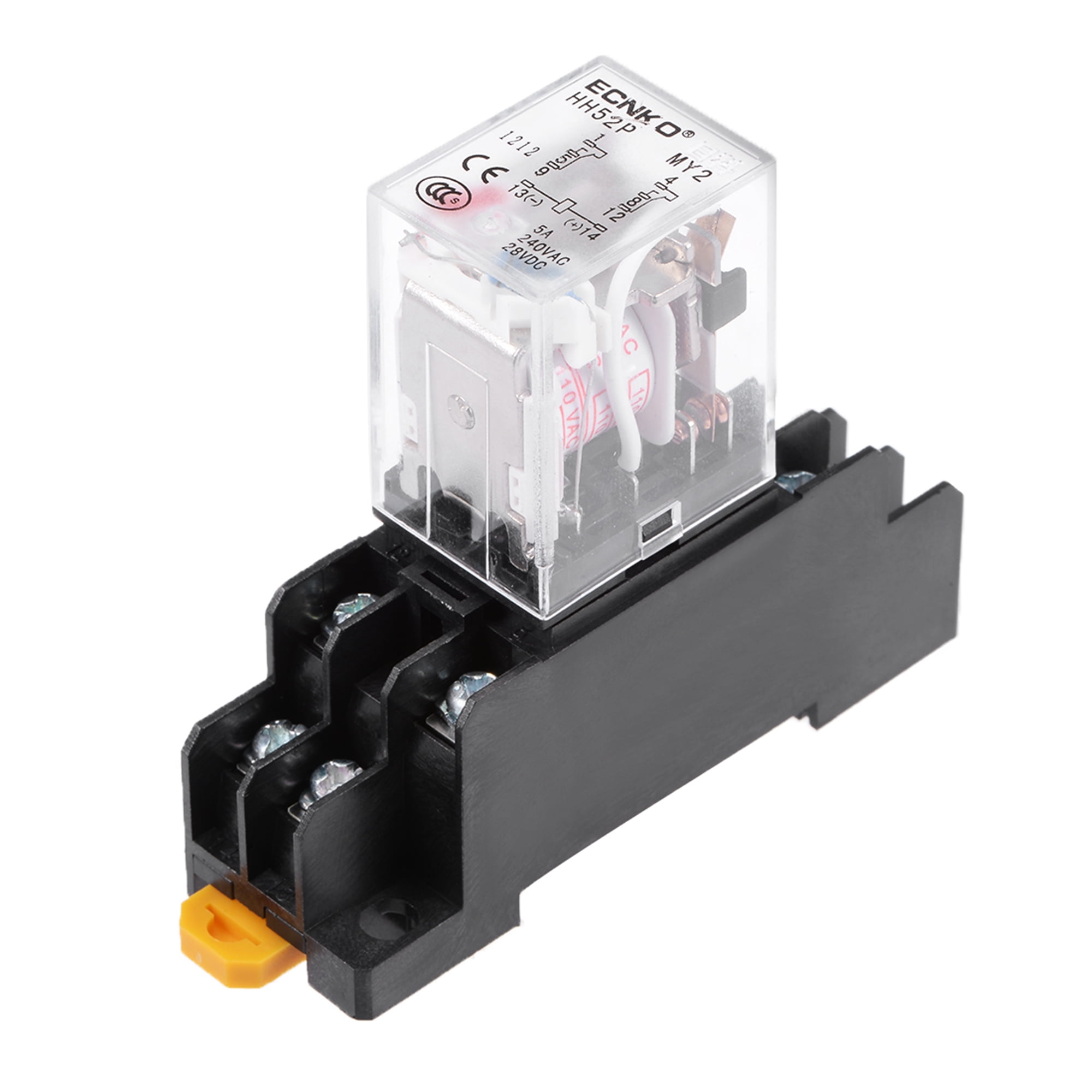 HH52P AC 110V Coil DPDT 8 Pins Electromagnetic Power Relay Red LED w ...