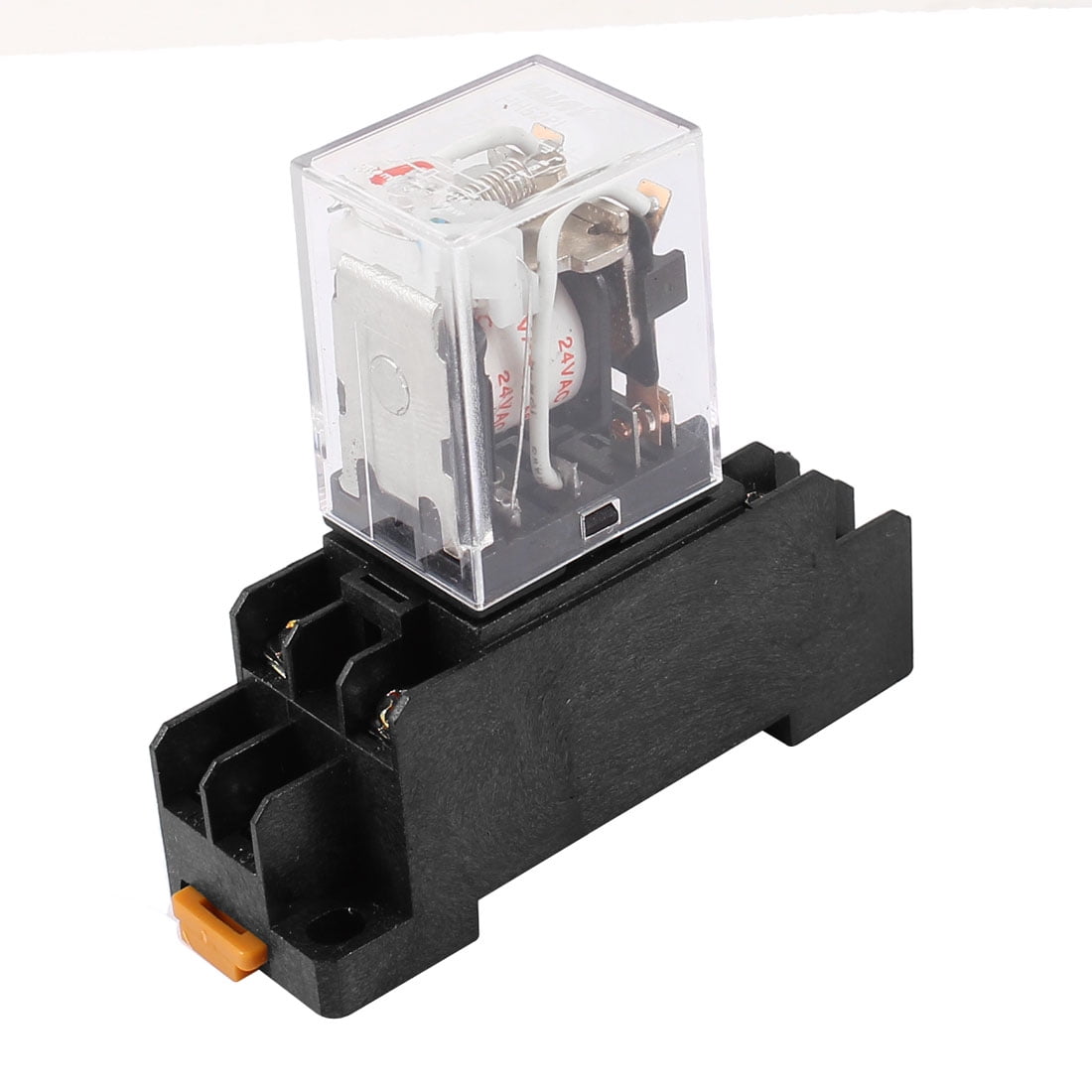HH52PL AC 24V Coil DPDT 8Pin 35mm DIN Rail Electromagnetic Power Relay - Walmart.com