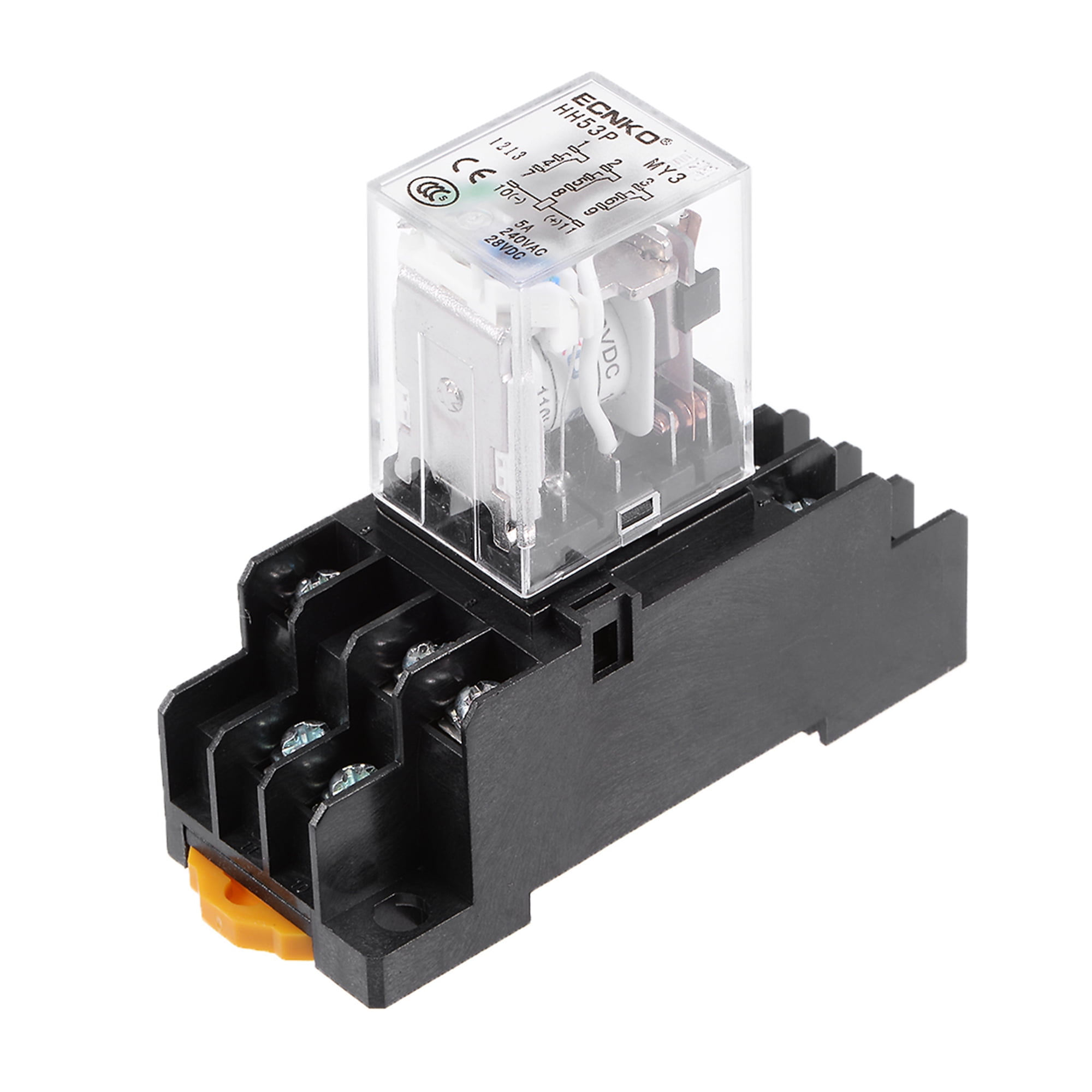 HH53P DC110V Coil 3P3T 11Pins Electromagnetic Power Relay Green LED ...