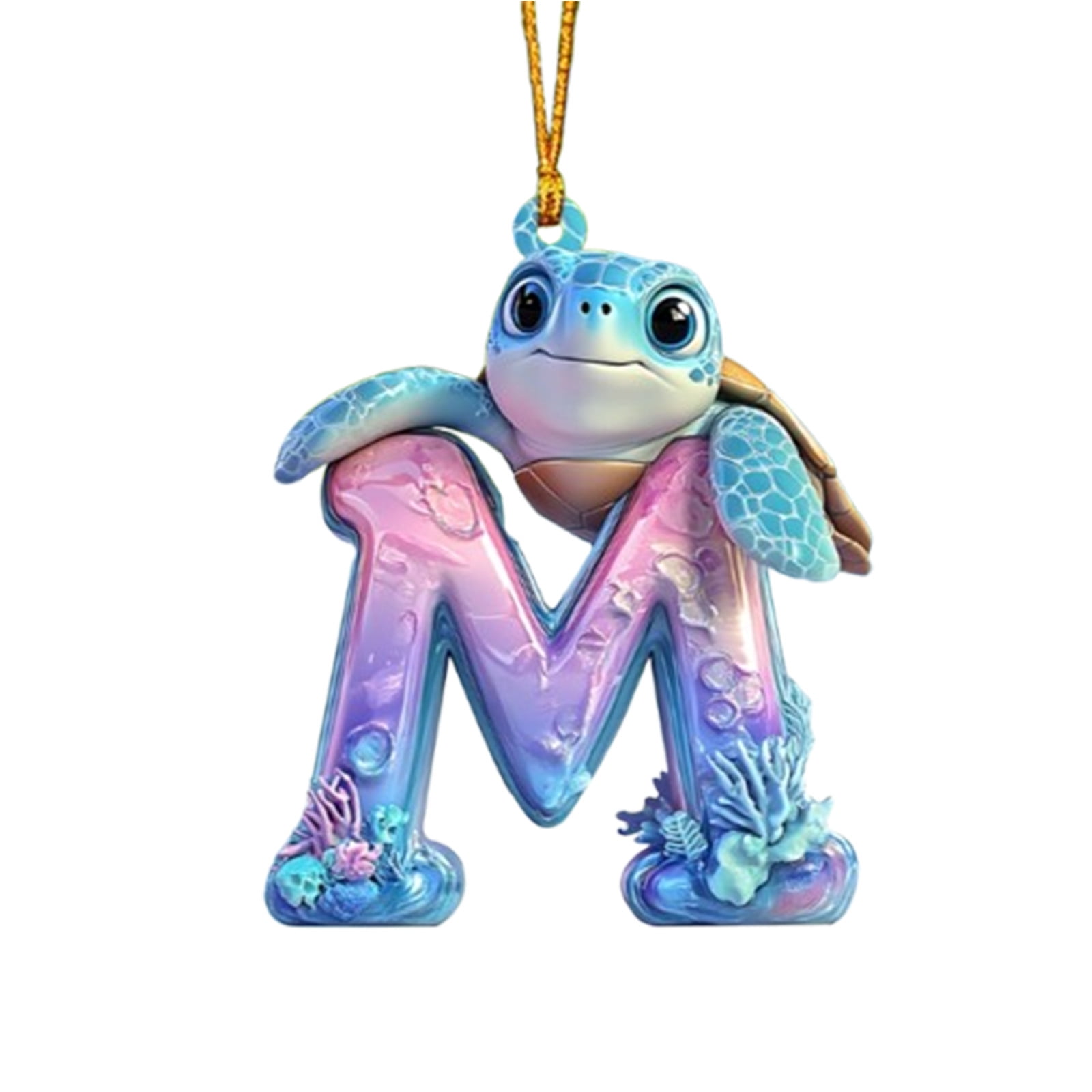 HHBEAUTY 26 Letters Turtle Shaped Christmas Tree Decoration Pendant ...