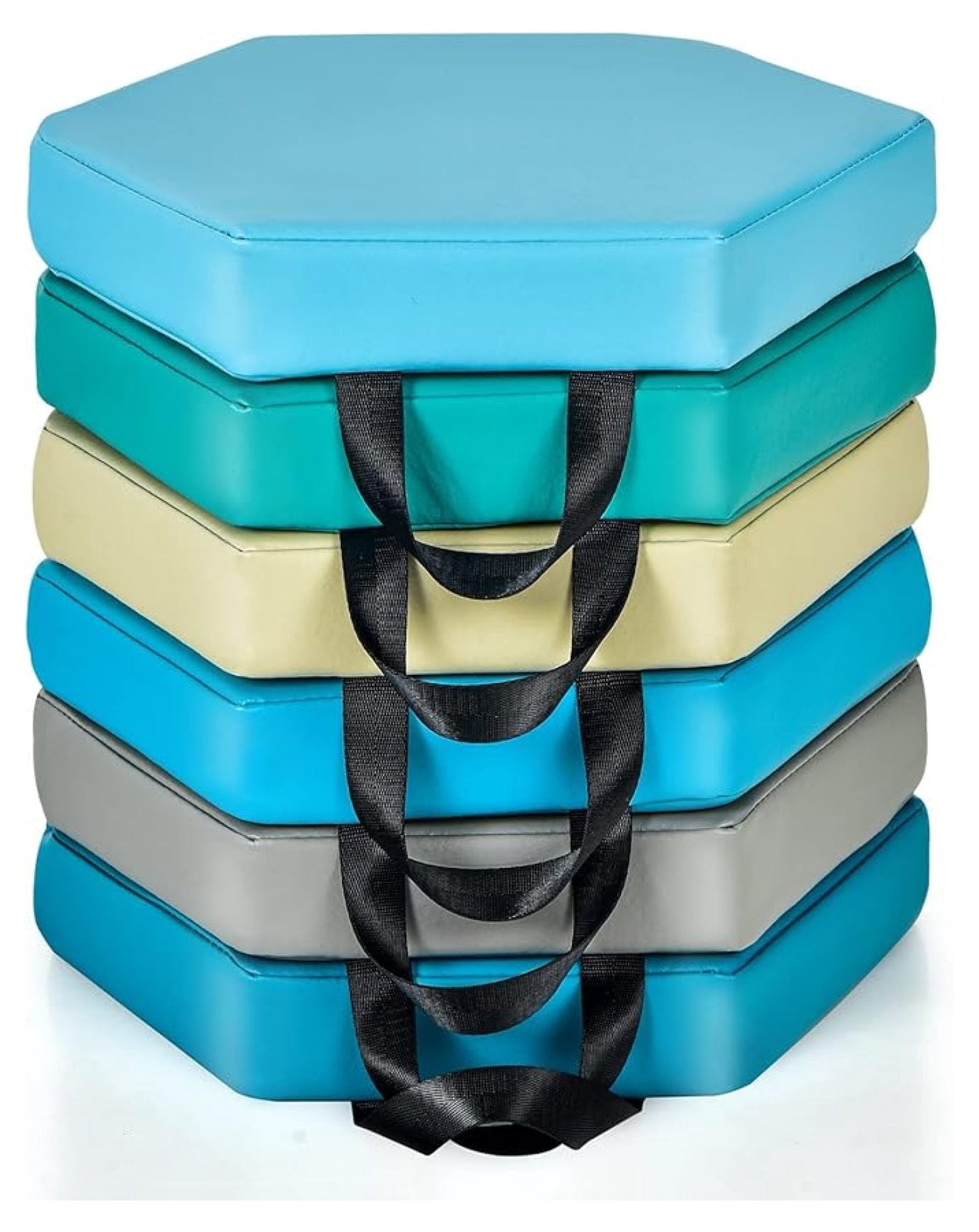 HHBEAUTY 6-Piece 15 inch Kids Floor Cushion, 2" Thick Waterproof ...