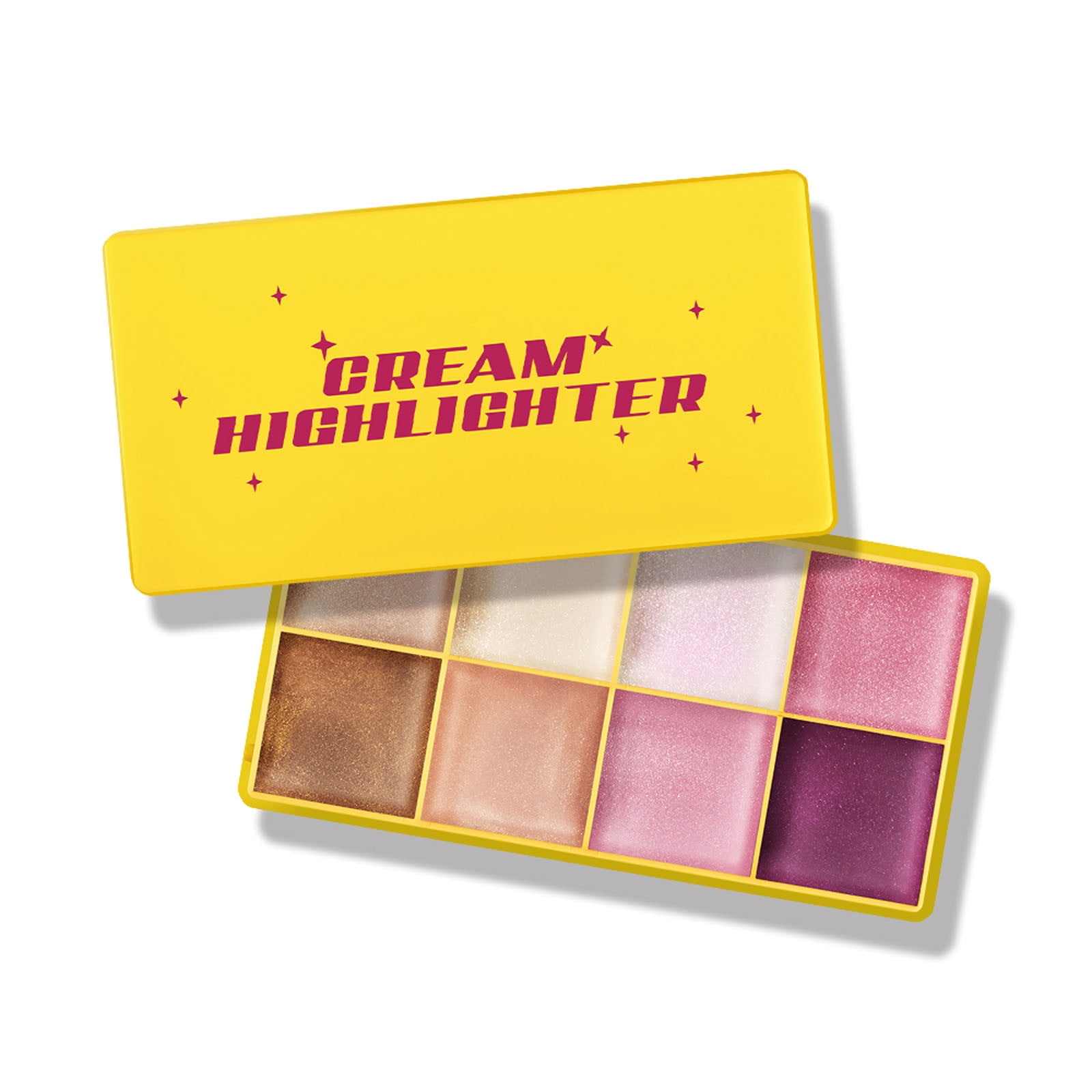 HHBEAUTY 8 Colors Highlighter Makeup Palette, Glitter Eyeshadow Palette ...