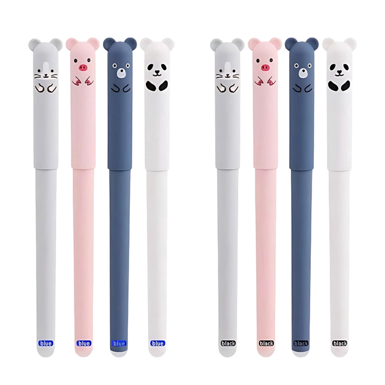 HHBEAUTY 8Pcs Erasable Gel Pens, Cute Cartoon Eraser Pen Set with ...