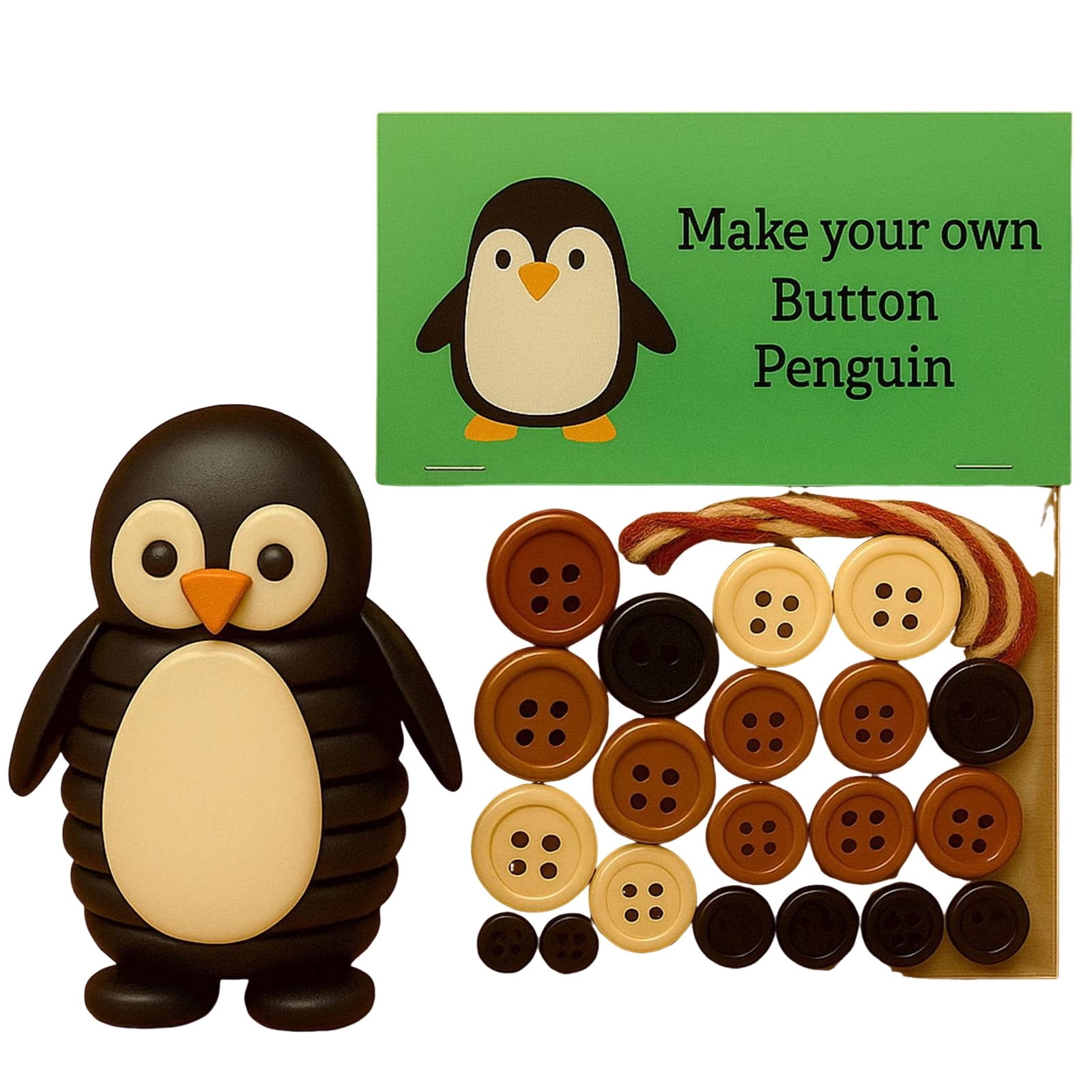 HHBEAUTY Animal Button Ornament DIY Kit, Button Animal Christmas Decor ...