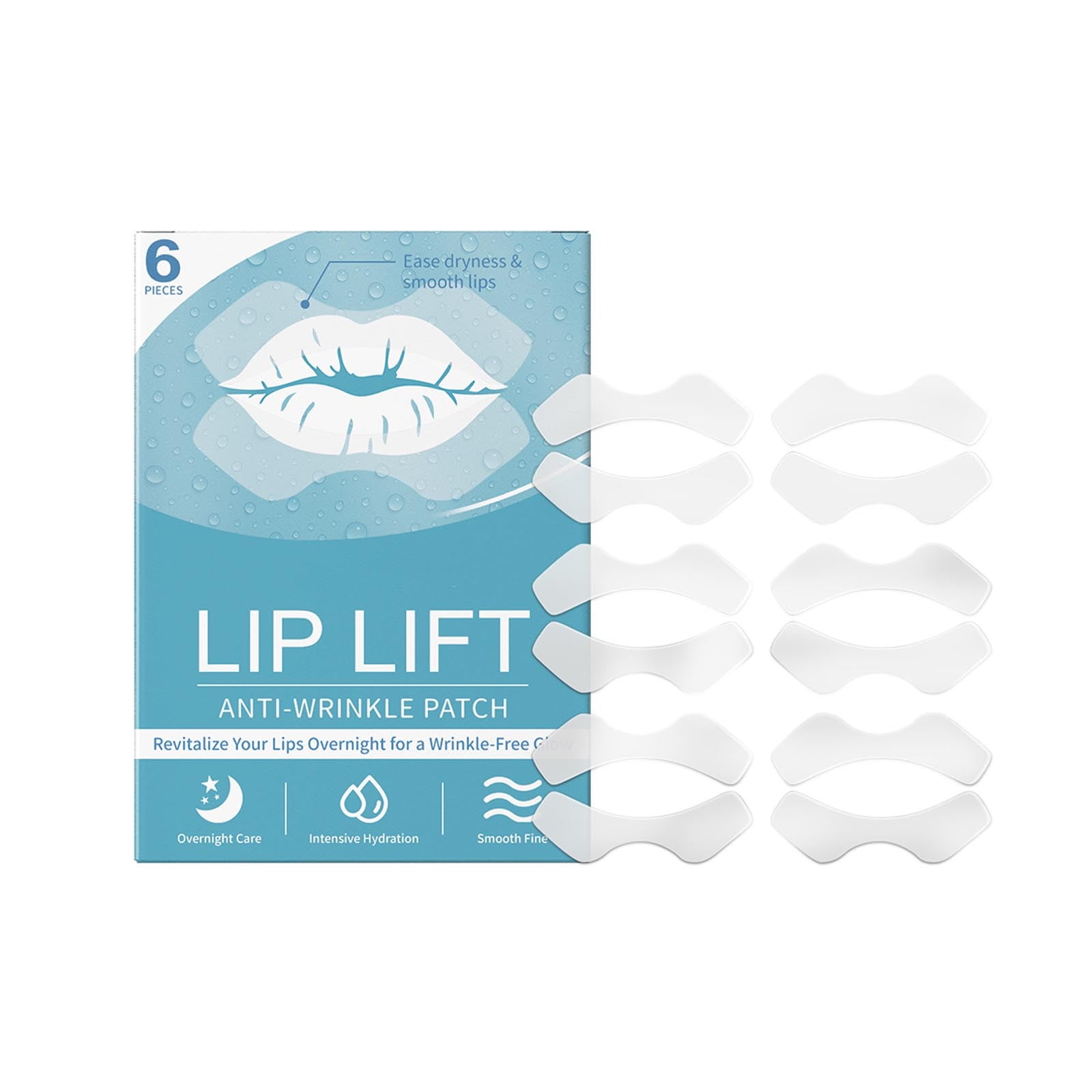 HHBEAUTY Anti Wrinkle Patches for Lip, Wrinkle Plasters, Pack of 6 ...