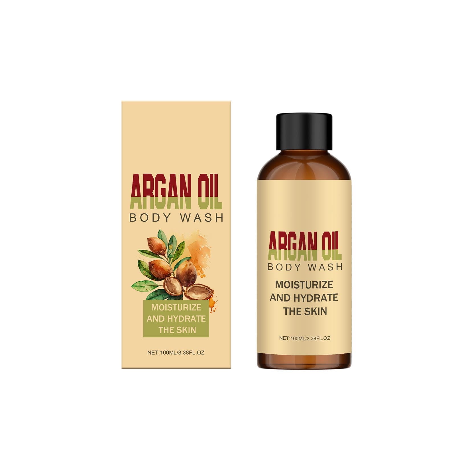 HHBEAUTY Argan Oil Body Wash for Hydrating, Nourishing & Softening, for ...