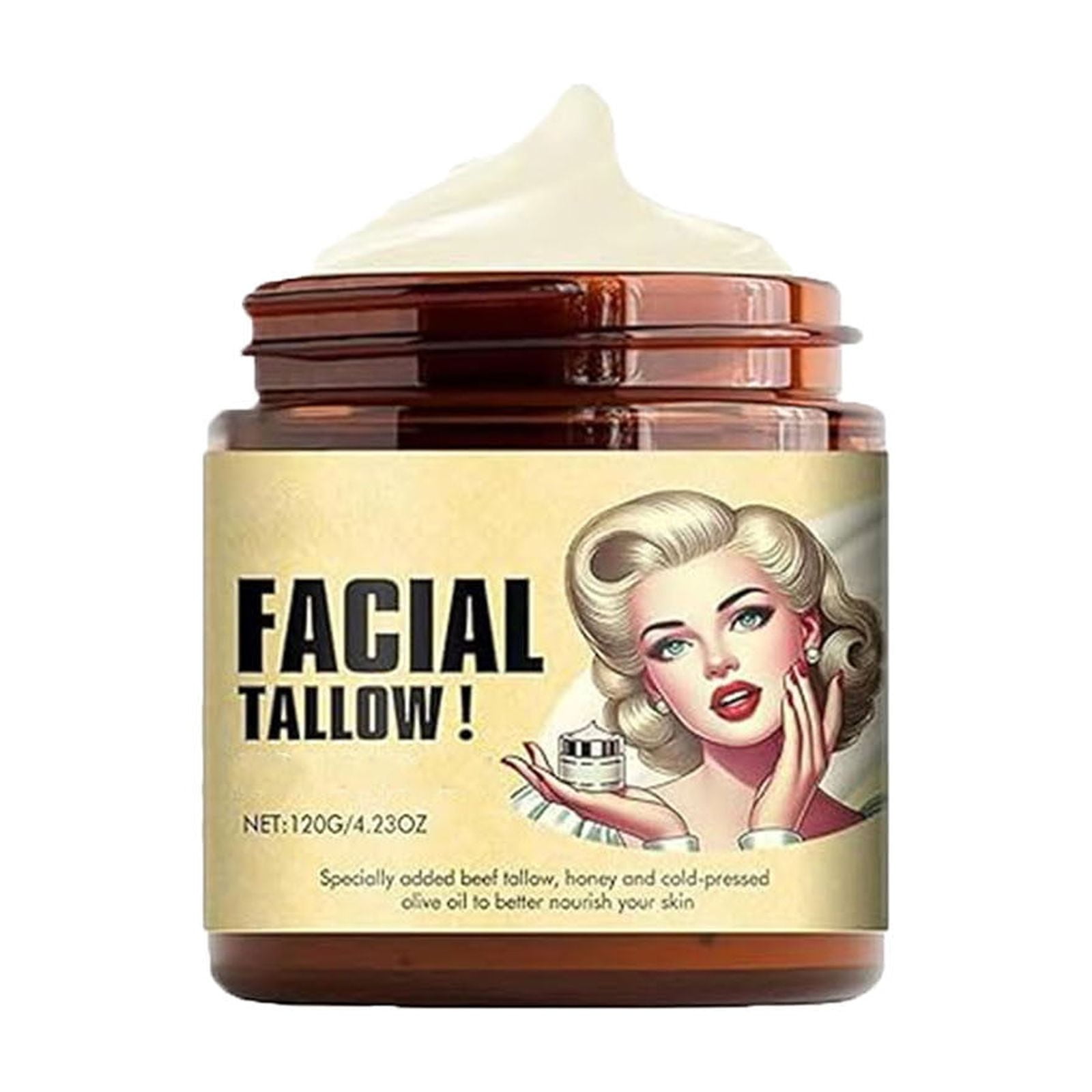 HHBEAUTY Beef Tallow & Honey Cream, Nourishing Moisturizer, Deeply ...